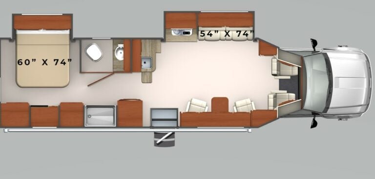 7 Class C RVs with Tables and Chairs (No Bulky Dinettes)