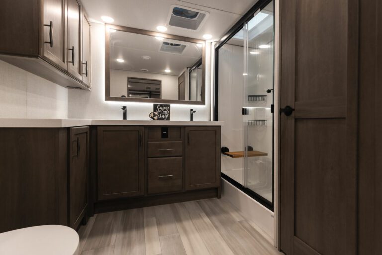 10 Luxurious RVs with Large Bathrooms (2023) - Travels with Ted