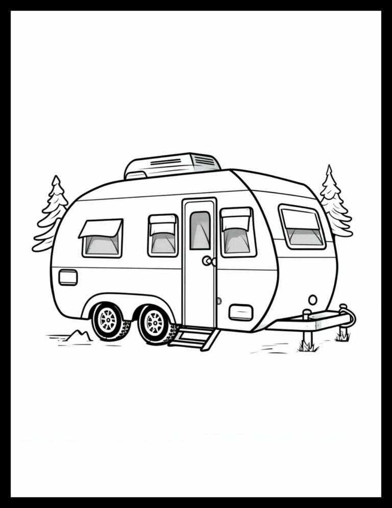 20 Free, Printable RV & Camper Coloring Pages (For All Ages)