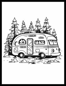 20 Free, Printable RV & Camper Coloring Pages (For All Ages)