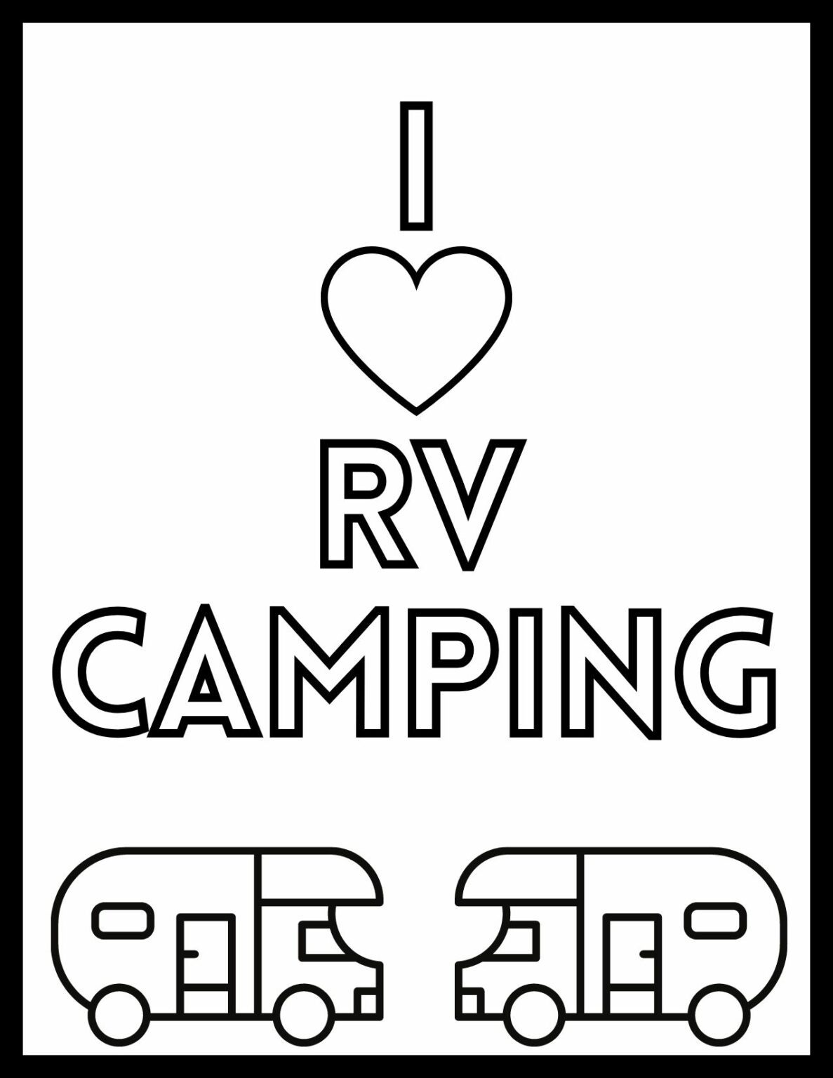 20 Free, Printable RV & Camper Coloring Pages (For All Ages)
