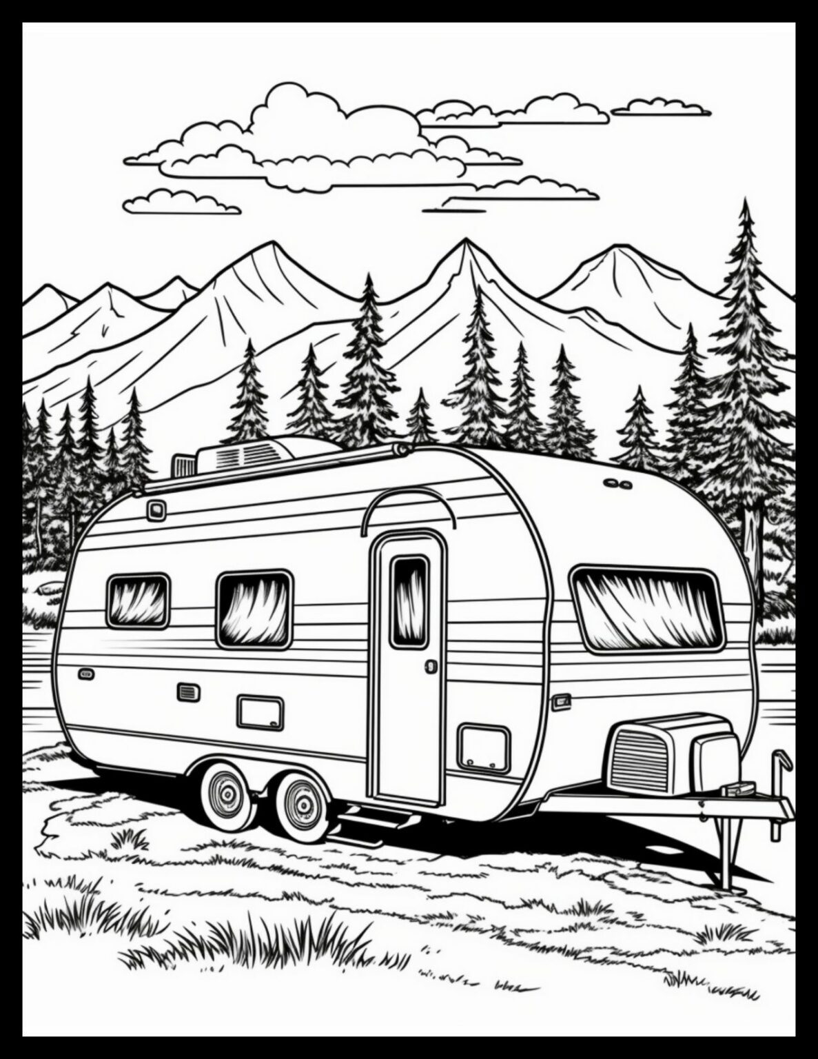 20 Free, Printable RV & Camper Coloring Pages (For All Ages)