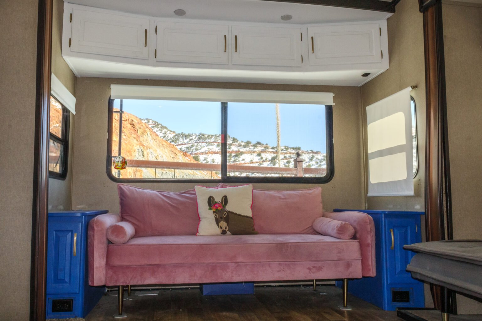 DIY RV Window Valance Makeover (No Sewing Required) - Travels with Ted