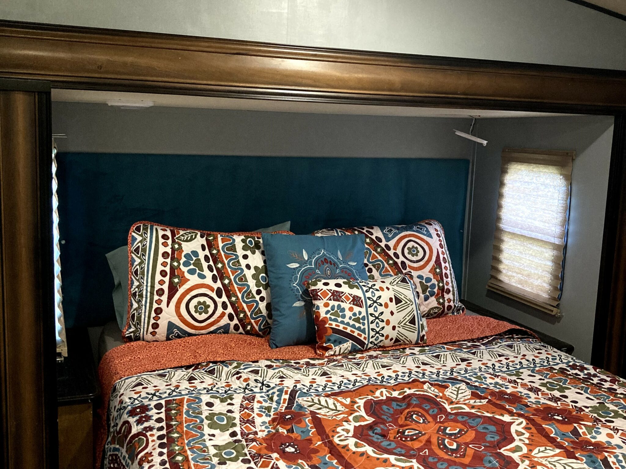 DIY RV Window Valance Makeover (No Sewing Required) - Travels with Ted